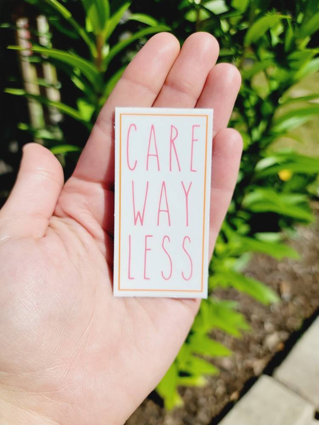 Care Way Less Minimalist Die Cut Sticker - Etsy