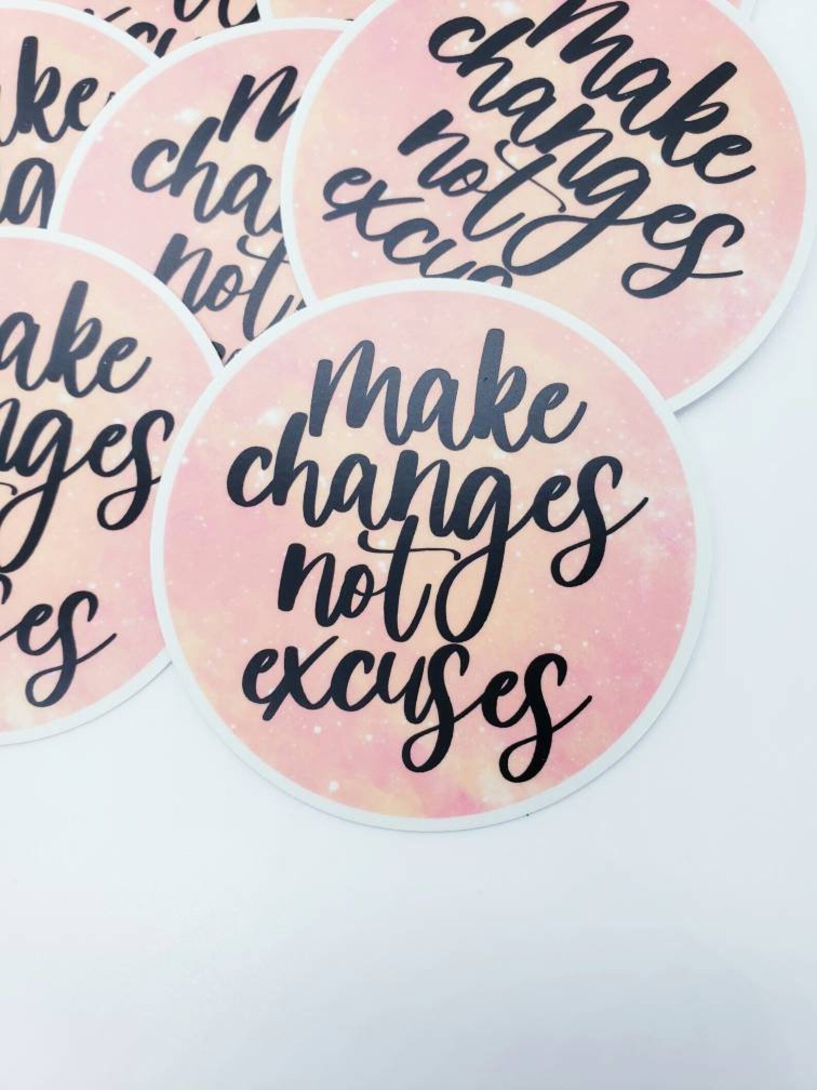 Make Changes Not Excuses Die Cut Sticker - Etsy
