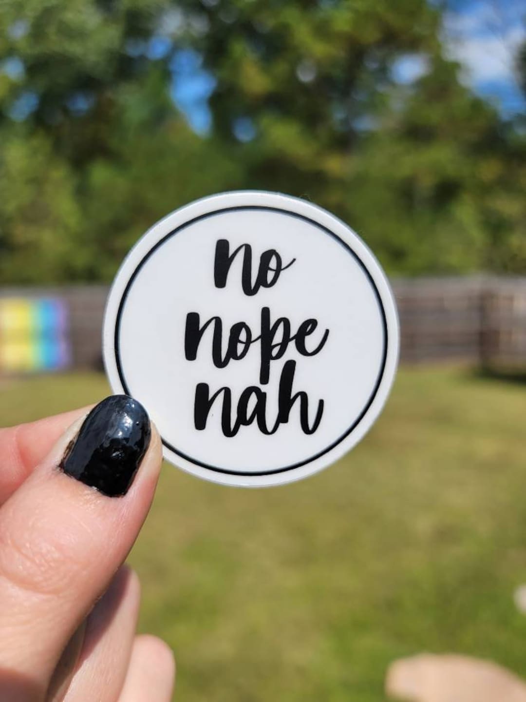 No Nope Nah Minimalist Die Cut Sticker - Etsy