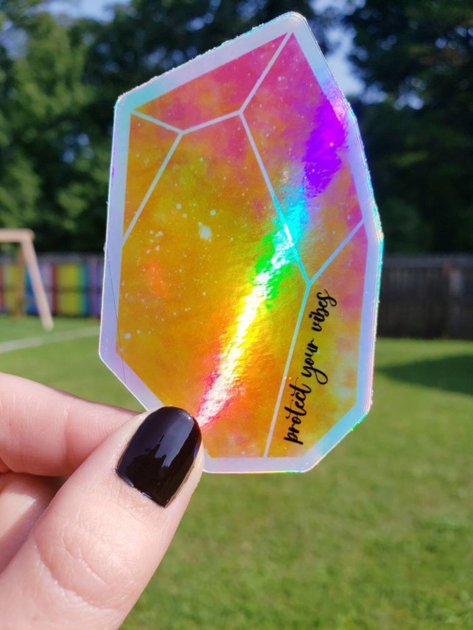 Holographic Raw Crystal Die Cut Sticker - Etsy