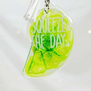 Squeeze the Day Lime Themed Acrylic Keychain - Etsy