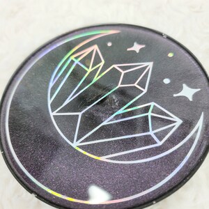 Holographic Crystal Moon Acrylic Circle Jewelry Tray + Home Decor ...