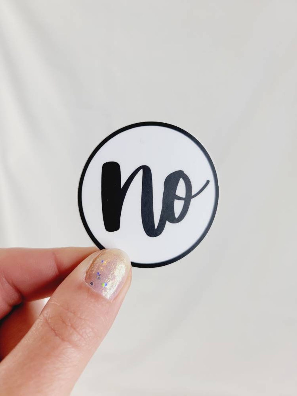 No Circle Die Cut Weather Proof Sticker - Etsy