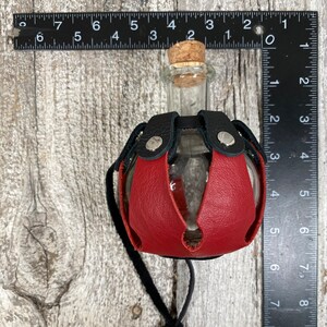Round Potion Bottle Colors With Glass and Leather Cording - Etsy