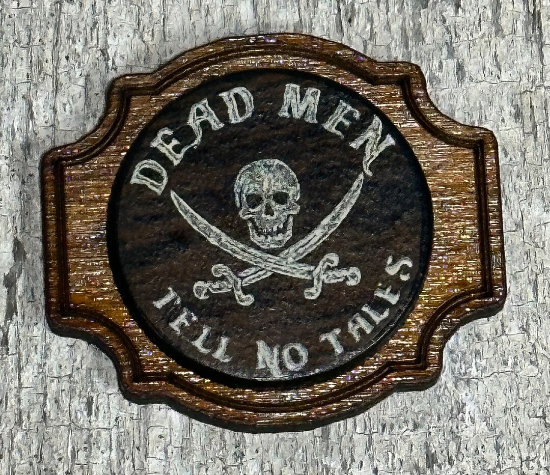 Leather Wood Pins LARP Ren Fair Halloween Pirate Dead Men Tell No Tales ...