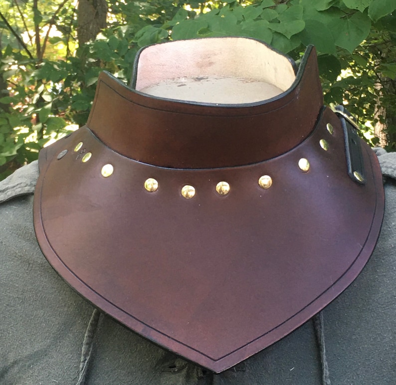 Leather Armor Gorget SCA LARP - Etsy