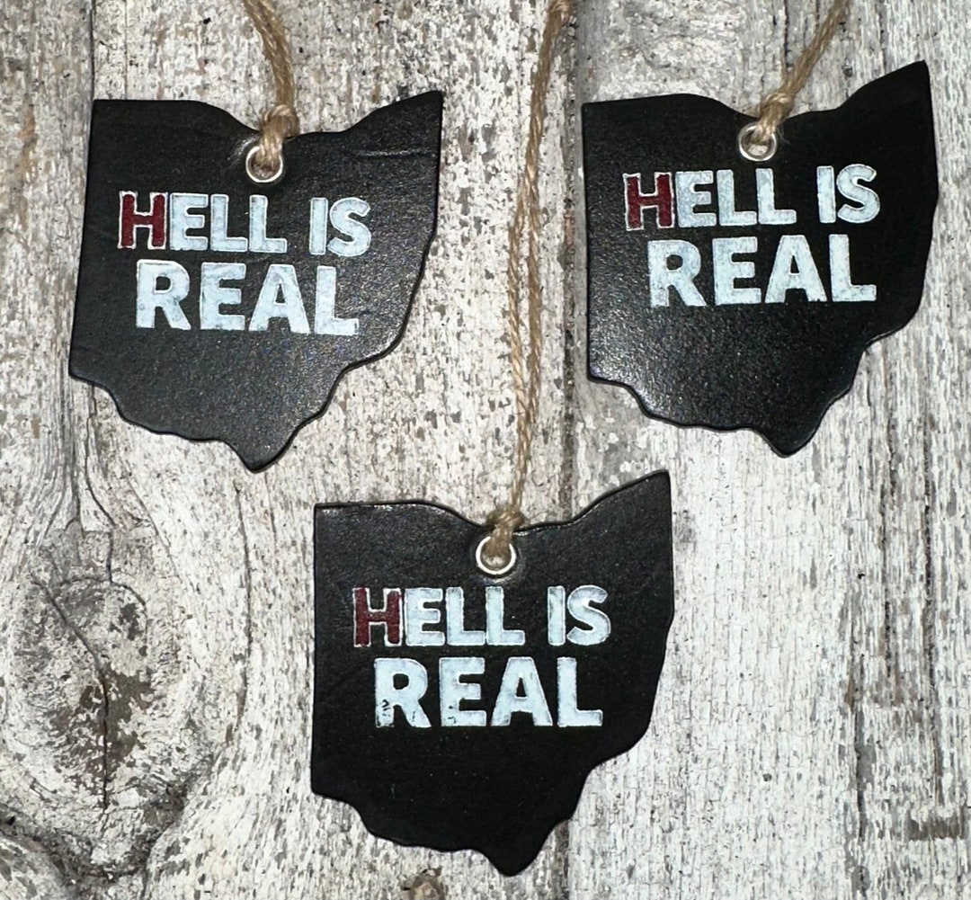 Ohio Hell is Real Leather Ornament - Etsy