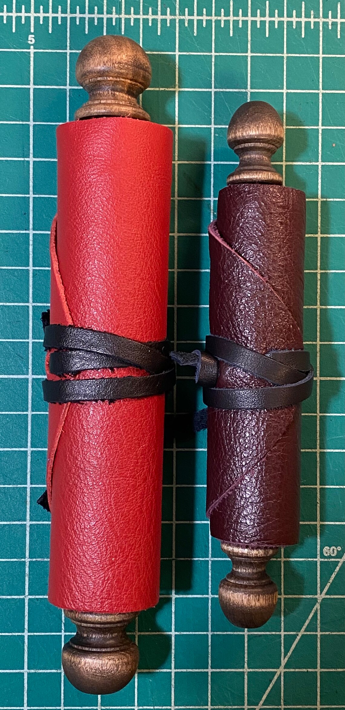 Leather Mini Pocket Scroll Parchment COLORS - Etsy