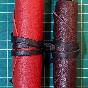 Leather Mini Pocket Scroll Parchment COLORS - Etsy