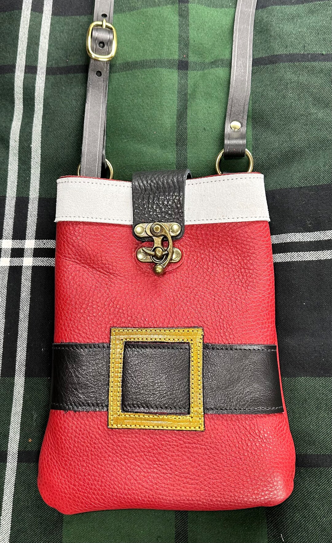 Leather Santa Purse Shoulder Bag - Etsy