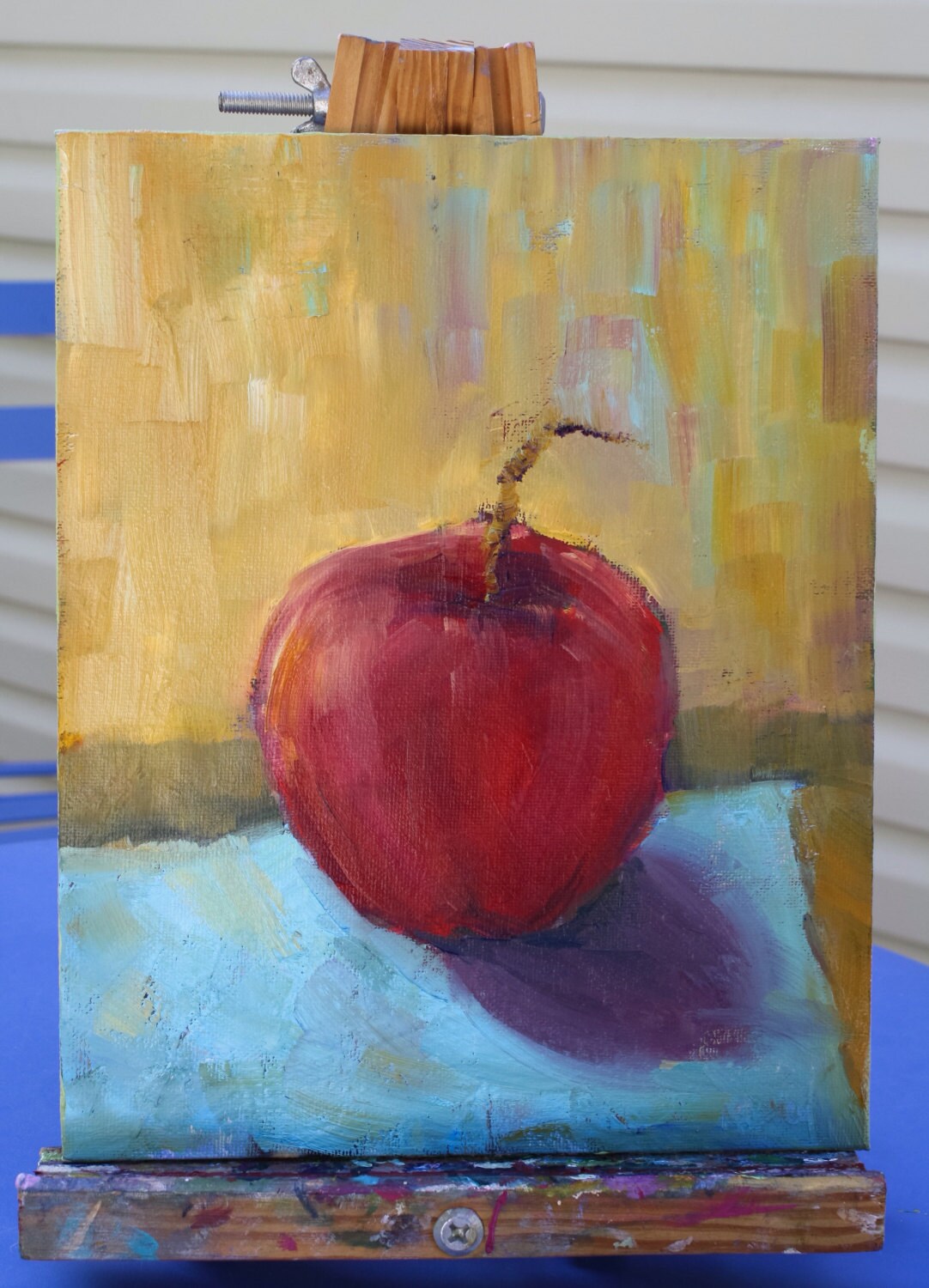 Apple Painting - Fruit Still Life - Original Oil - Small Painting ...