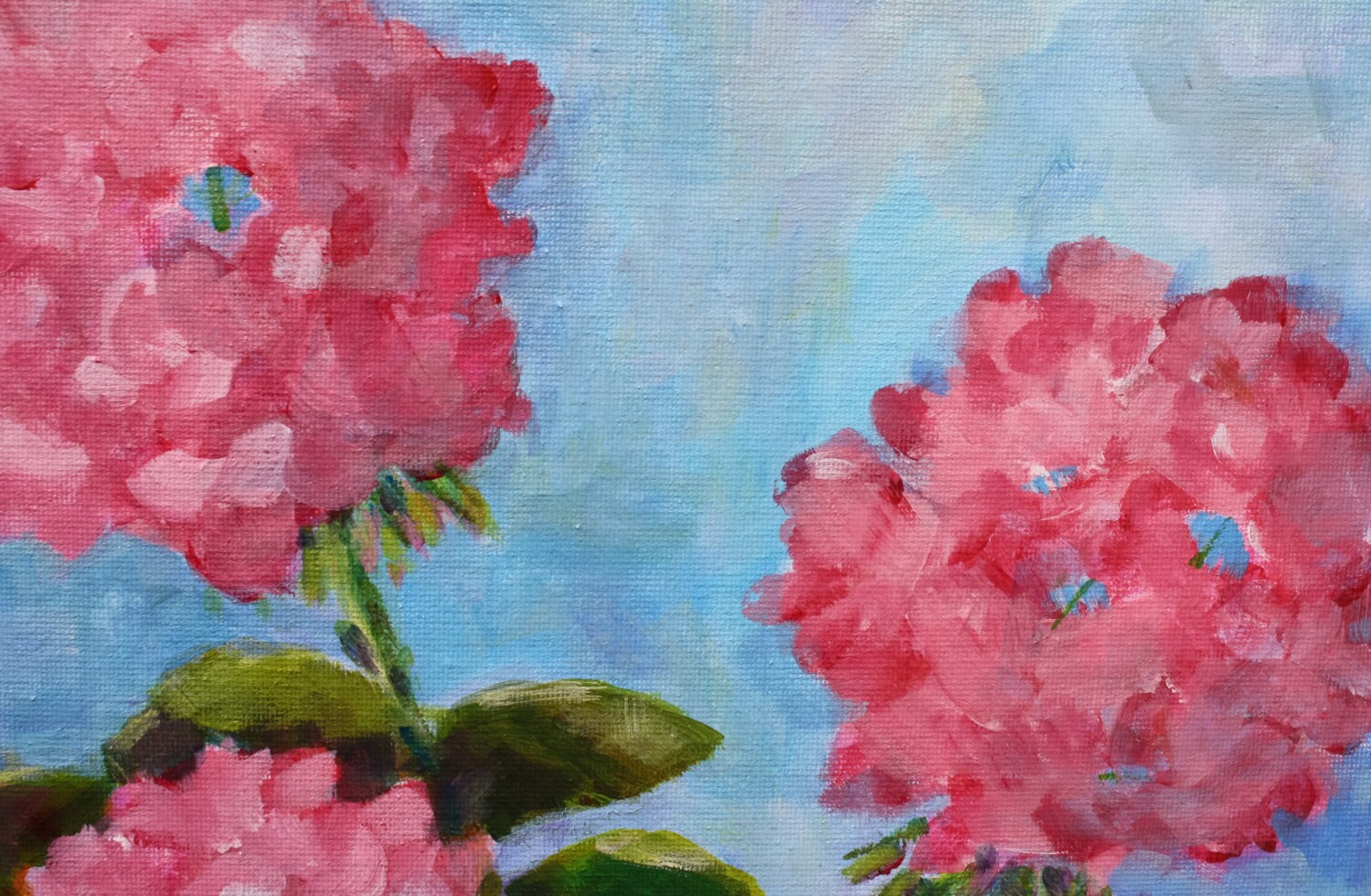 Geranium Painting - Original Acrylic - Fine Art Still Life - Wall Art ...