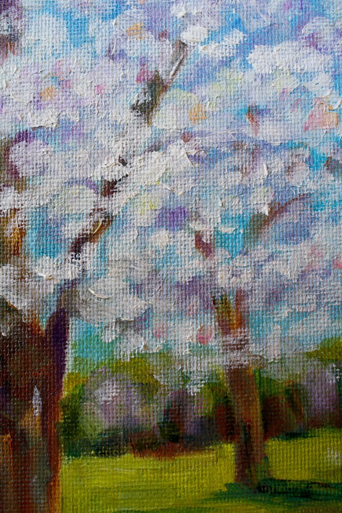 Spring Painting,flowering Tree,dogwood Tree,original Oil,landscape ...