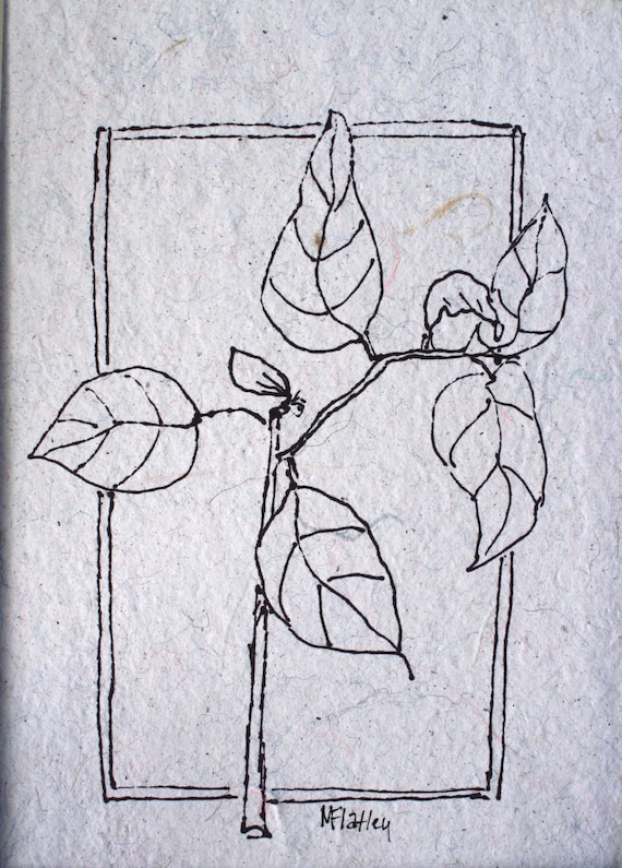 Pen and Ink Plant Illustration Herb Drawing Black and - Etsy