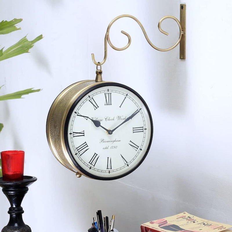 Two Sided Clock Vintage - Etsy
