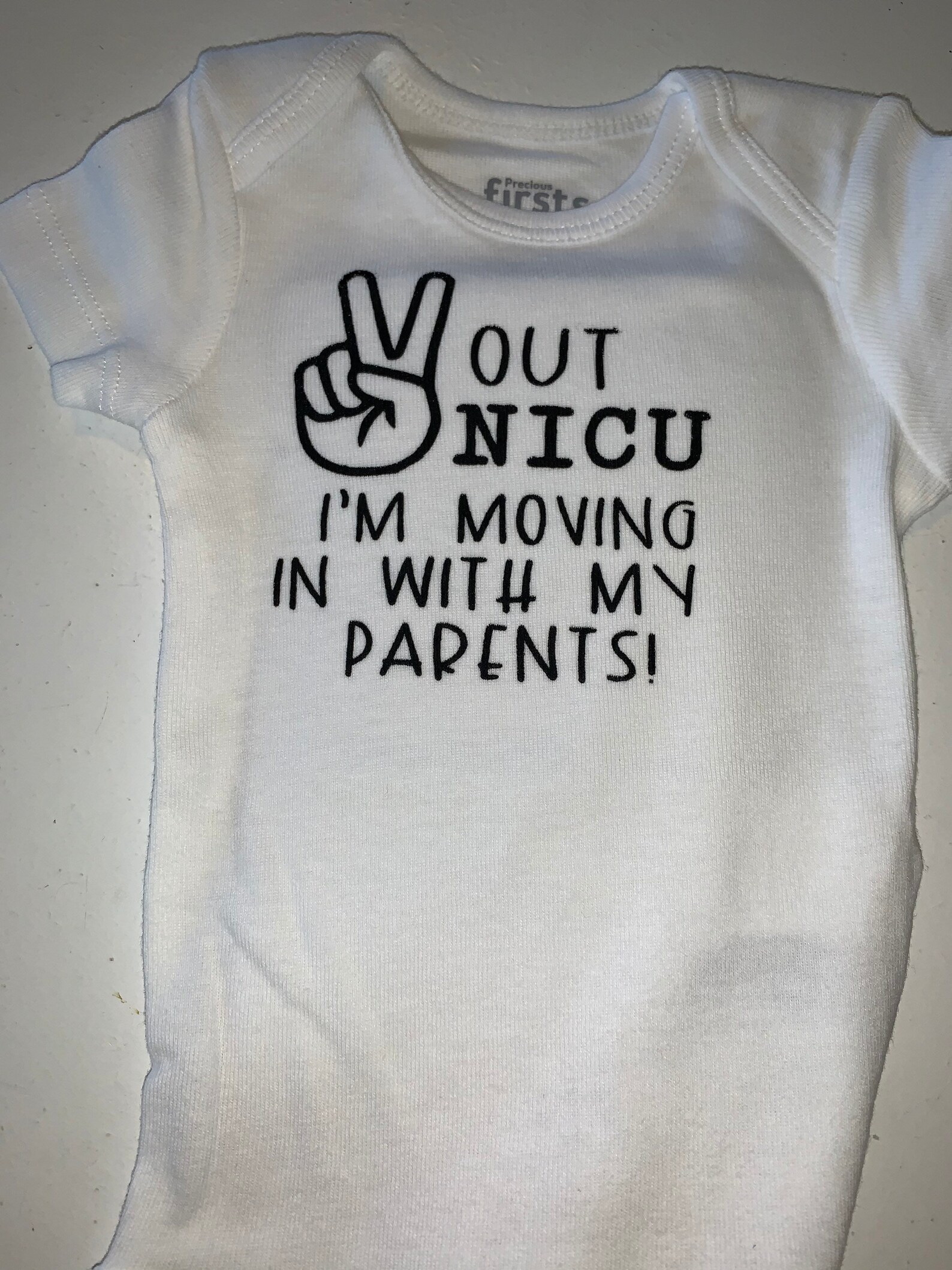 Peace Out NICU I’m Moving in With My Parents! Onesie. NICU Graduate - Etsy