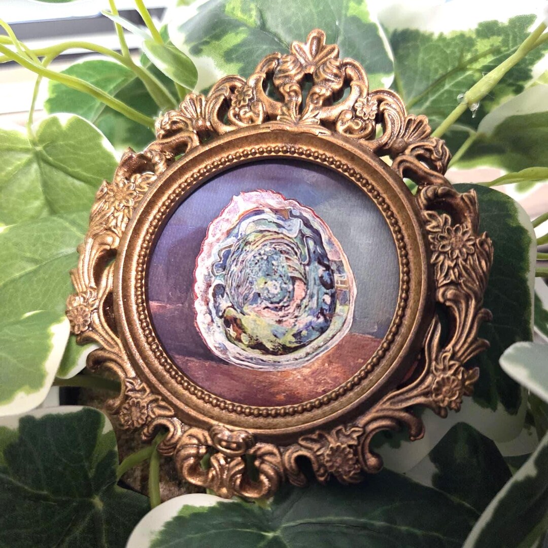 Mini Art Print Abalone Sea Shell Still Life From Original Painting With ...