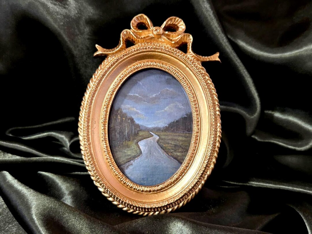 Original Mini Moody Gloomy Wall Decor Lake River Landscape Acrylic ...