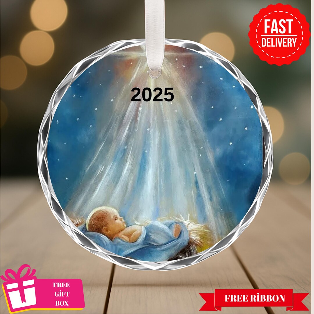 Nativity Scene Christmas Ornament, Christian Christmas Keepsake, Holy ...