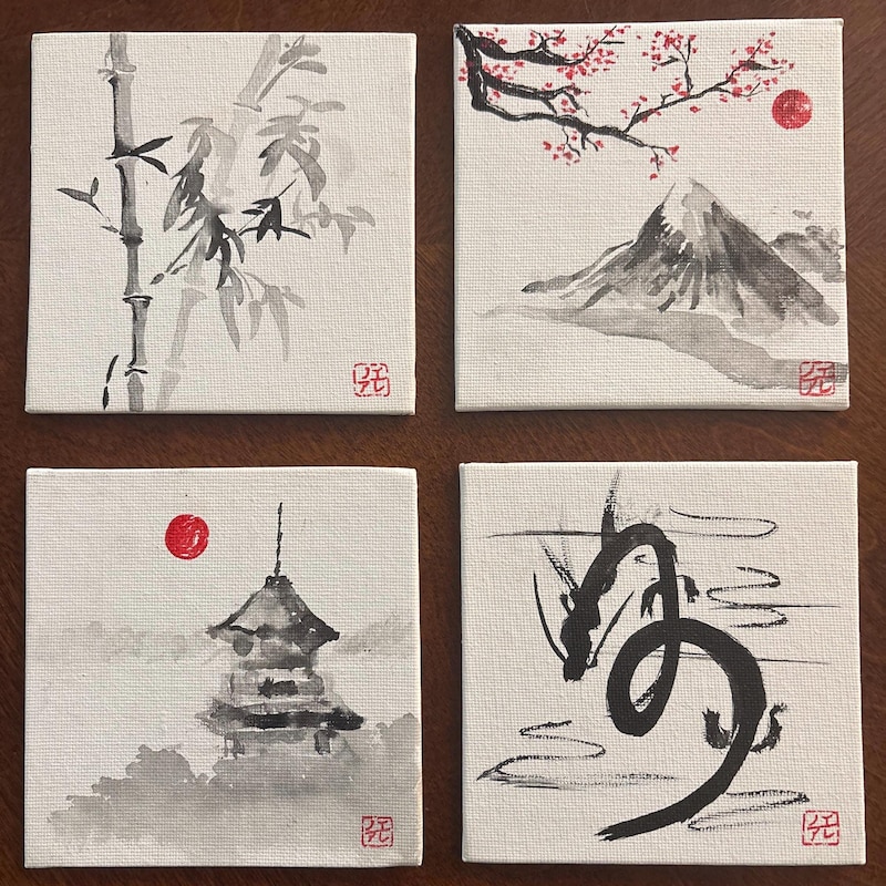 Sumi E Art - Etsy
