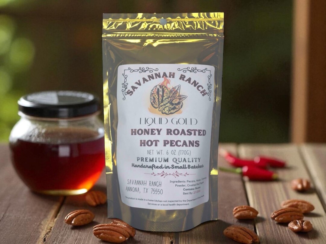 Honey Roasted Hot Cayenne Pecans - Liquid Gold - Etsy