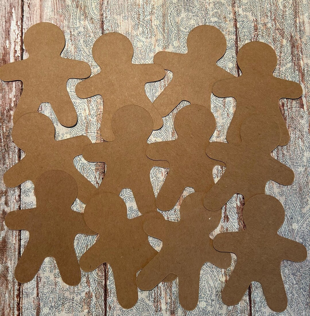 Gingerbread Man Die Cuts*kraft Paper Gingerbread Man*gingerbread Man ...