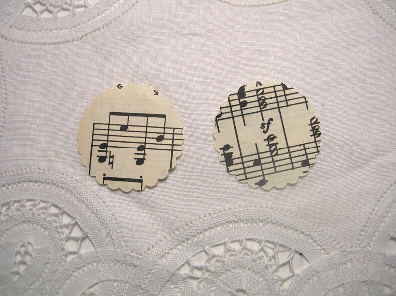 100 Vintage Music Notes Scalloped Punches 1.5 Die ...