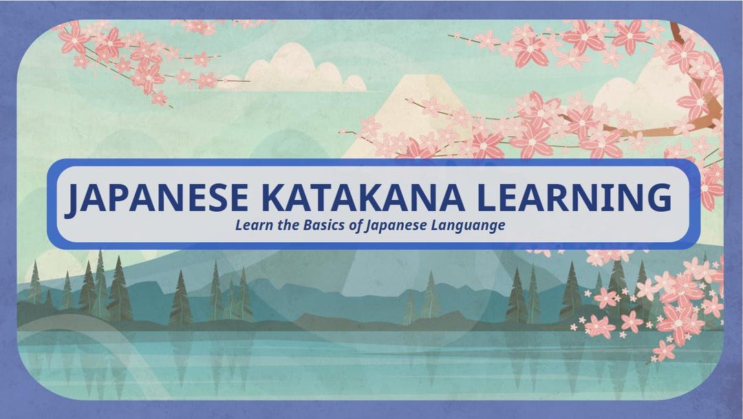 Learn Japanese Katakana - Editable Canva Presentation Template for ...