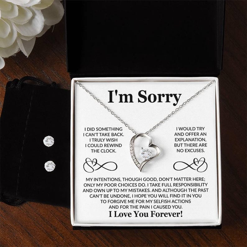 I'm Sorry Gift, Apology Necklace for Her, Please Forgive Me Gift for ...