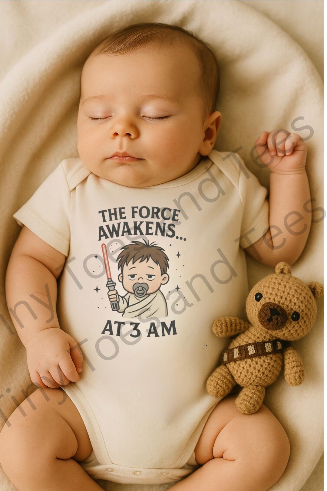 Nap First Blast Later Baby Onesie® – Star Wars Stormtrooper & Chewbacca ...
