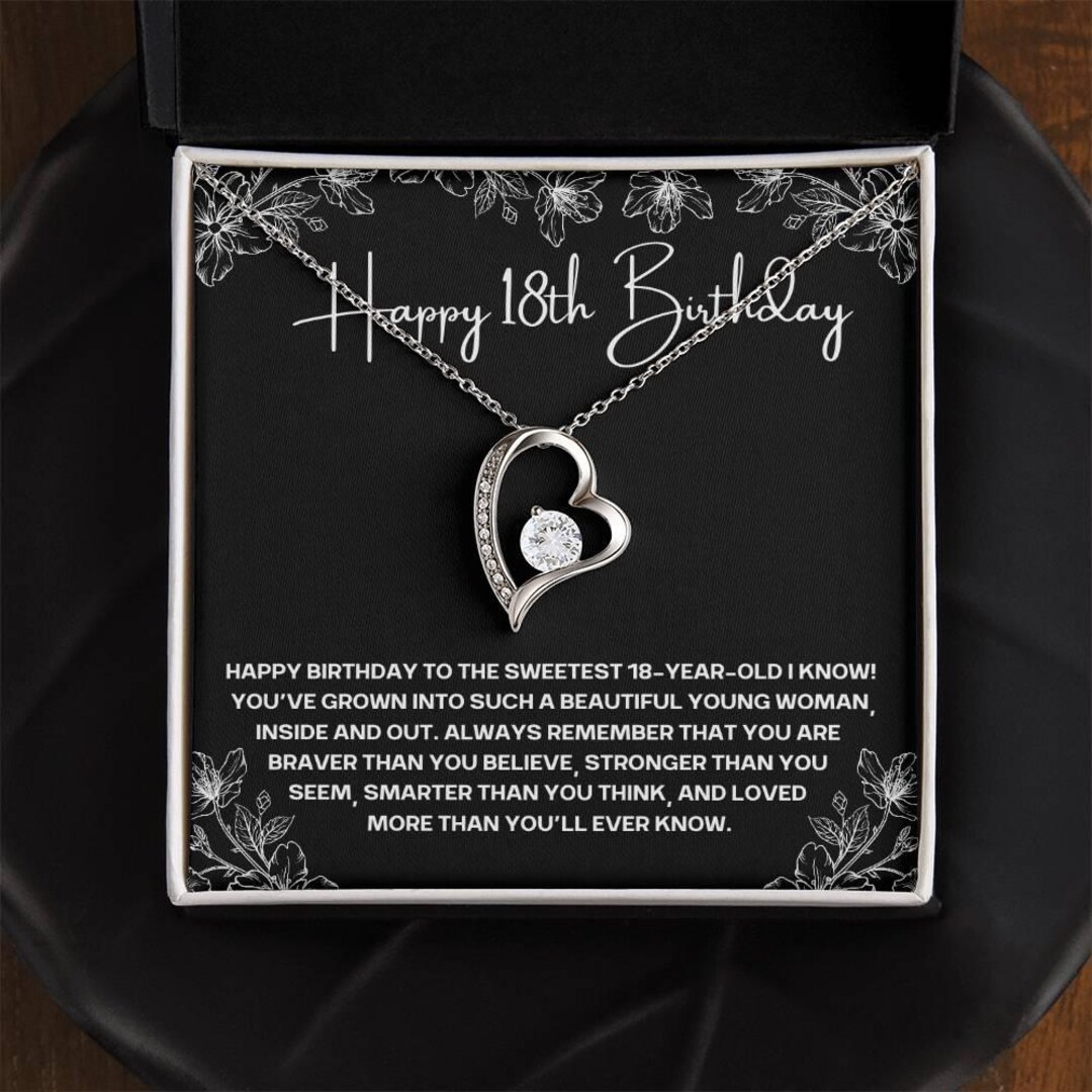 18th Birthday Necklace, Happy 18th Birthday Gift for Her, 18th Birthday ...