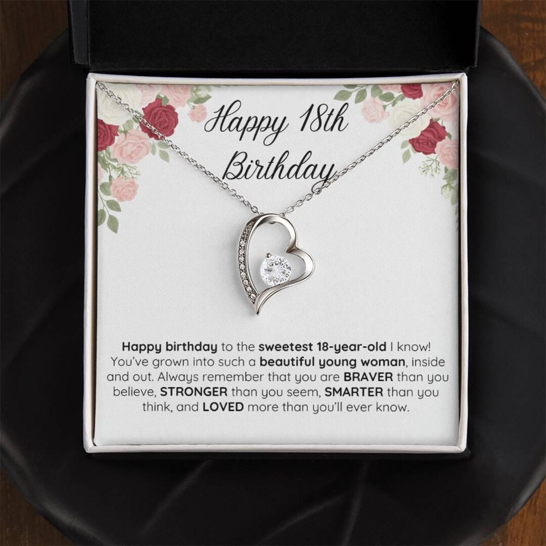 18th Birthday Necklace, Happy 18th Birthday Gift for Her, 18th Birthday ...