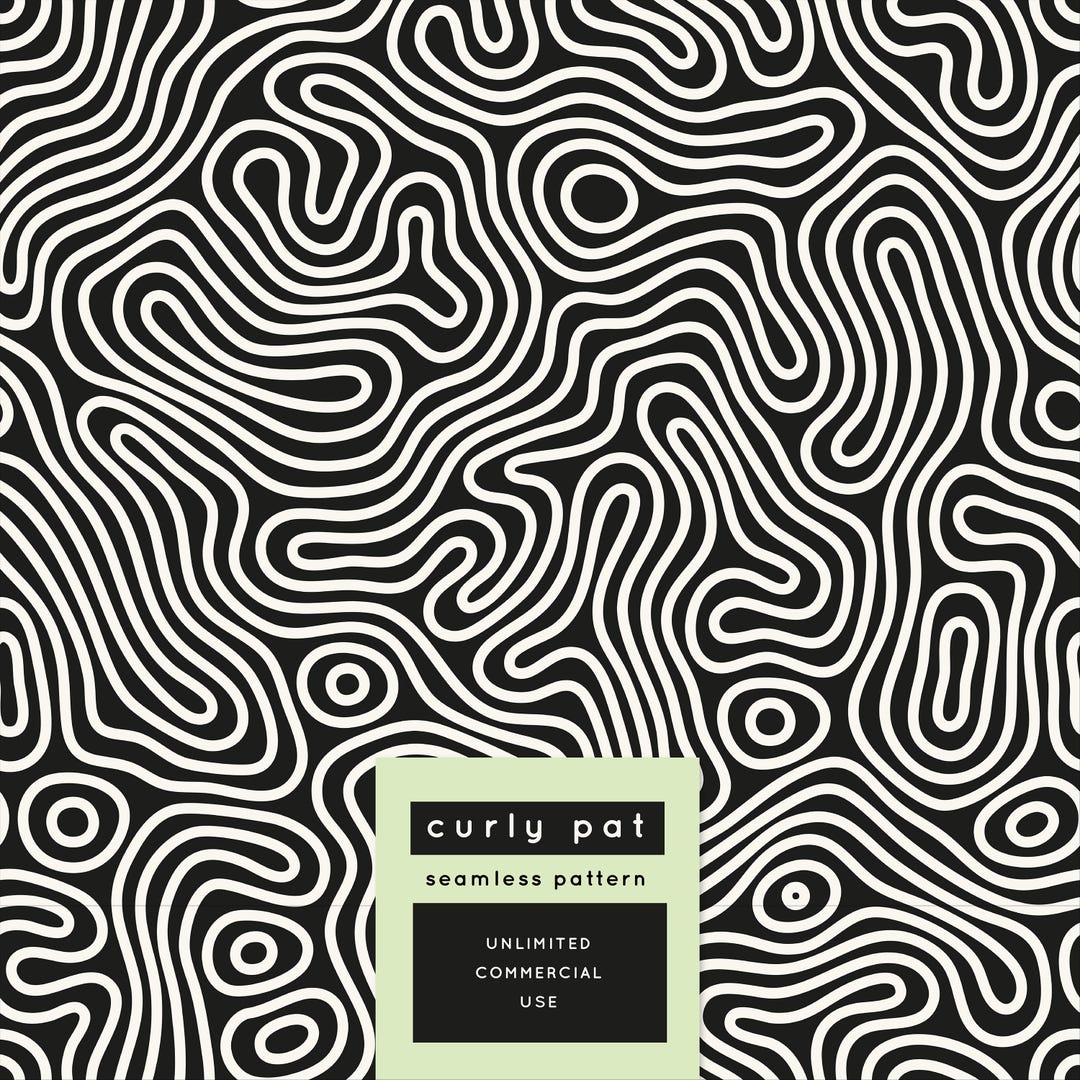 Abstract Organic Wave Pattern: Seamless Vector Design (commercial Use ...