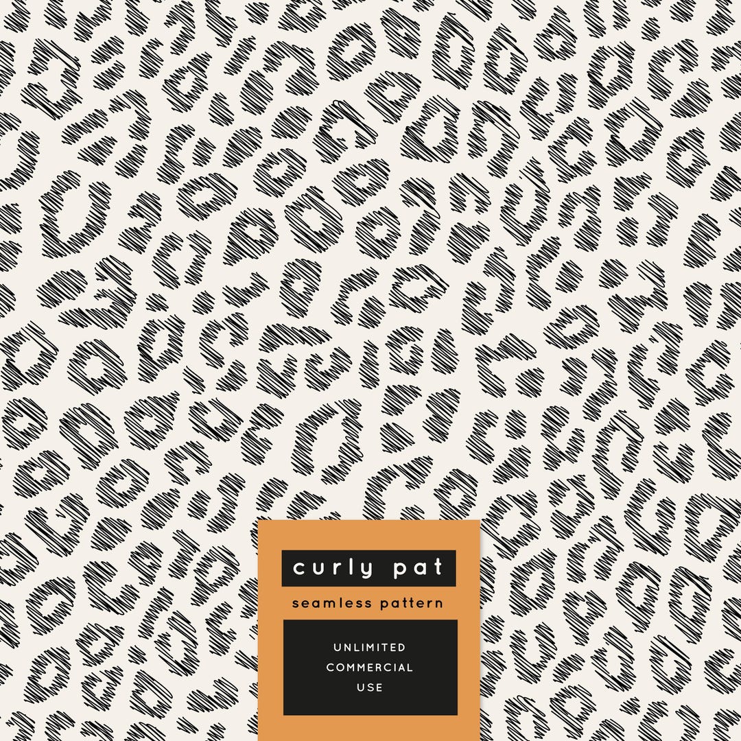 Scribble Leopard Spot Pattern: Seamless Animal Print (digital Download ...