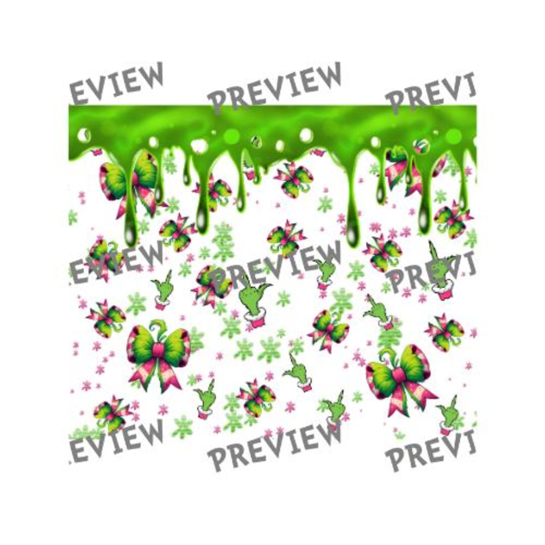 Green Drip Holiday Pattern, Funny Grinch Style Christmas Background ...