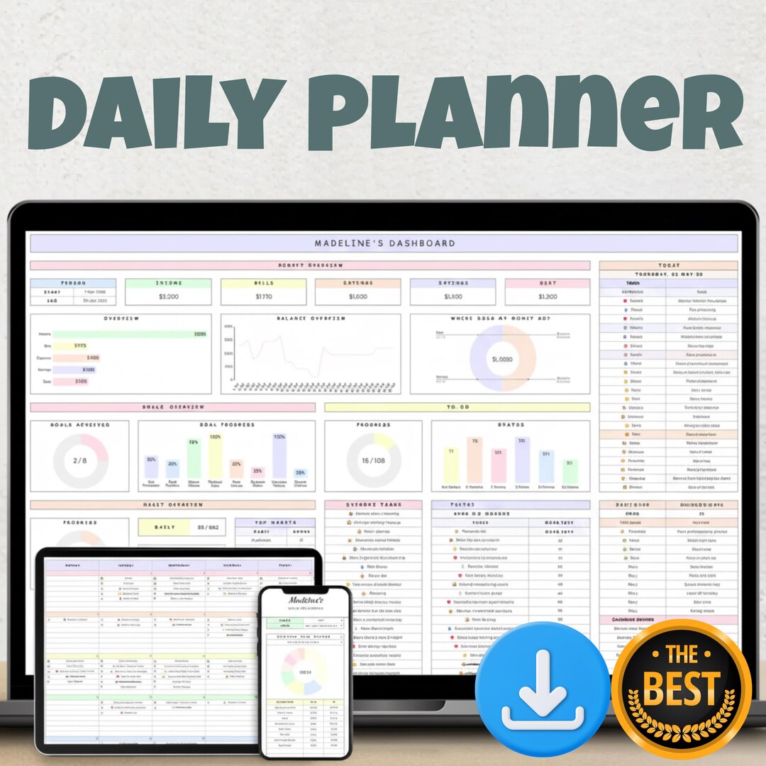 Daily Planner Template, Daily Schedule for Kindergarten, Daily Planner ...