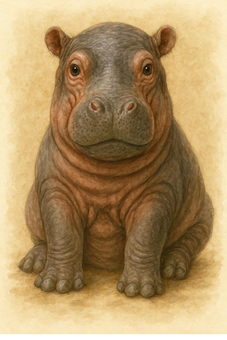 Safari Nursery Art Prints: Baby Animals Watercolor Set (digital ...