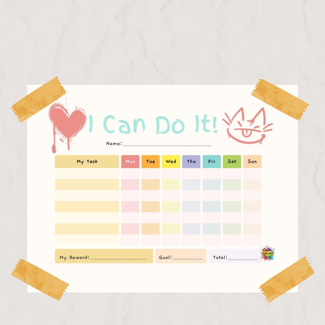Printable Kids Behavior Chart: Positive Reinforcement Reward Tracker ...