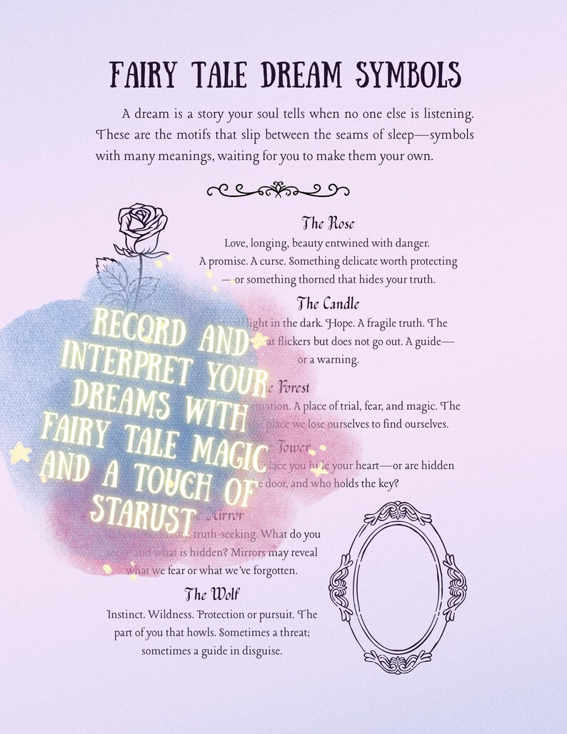 Sleeping Beauty Dream Journal Printable Fairy Tale-inspired Mental ...
