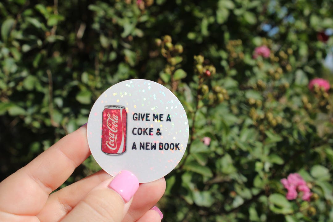 Holographic Give Me A Coke & A New Book Sticker - Etsy