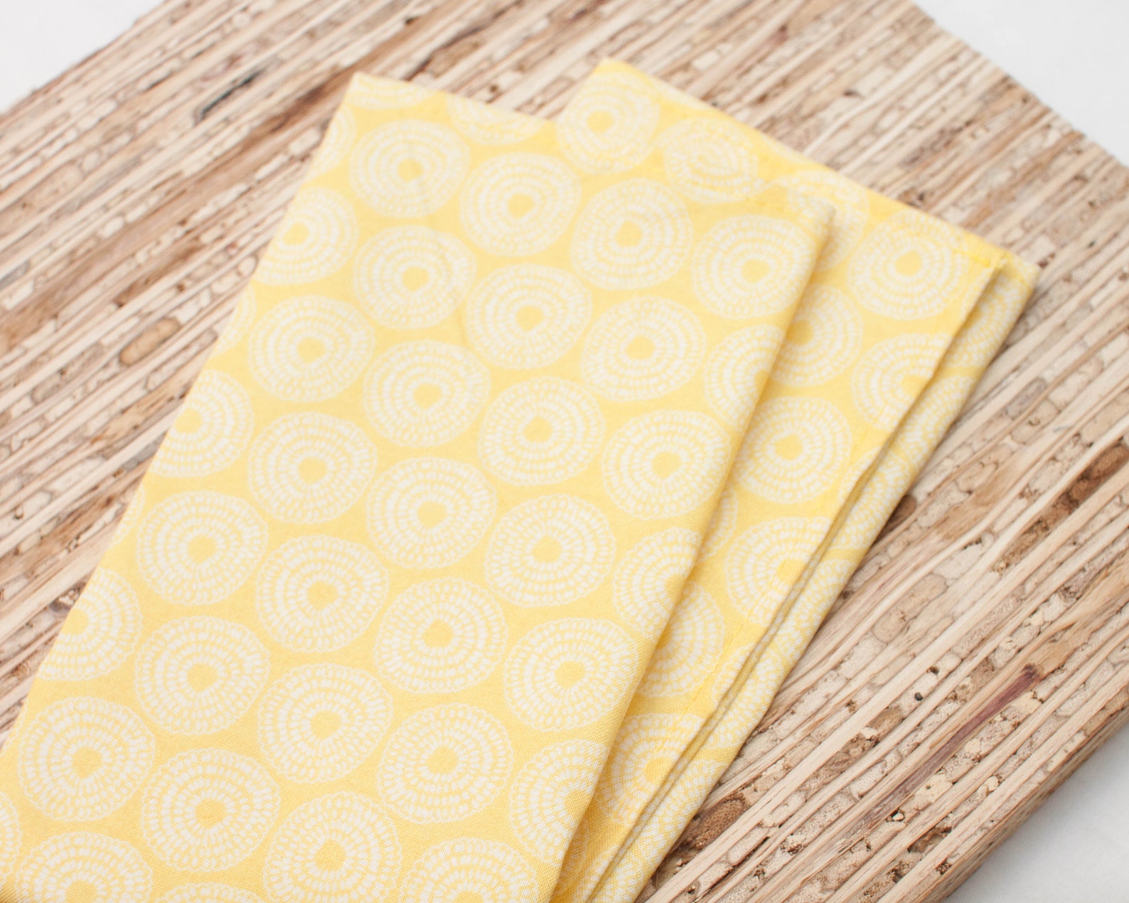 Large Cloth Napkins - Set of 4 - (N7156) - Dandelion Yellow Modern ...