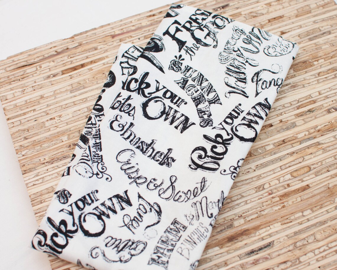 Large Cloth Napkins - Set of 4 - (N4750) - Local Farmer's Market Words ...