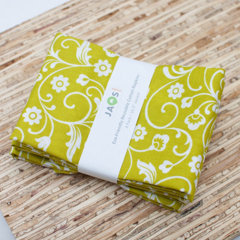 Chartreuse Napkins - Etsy