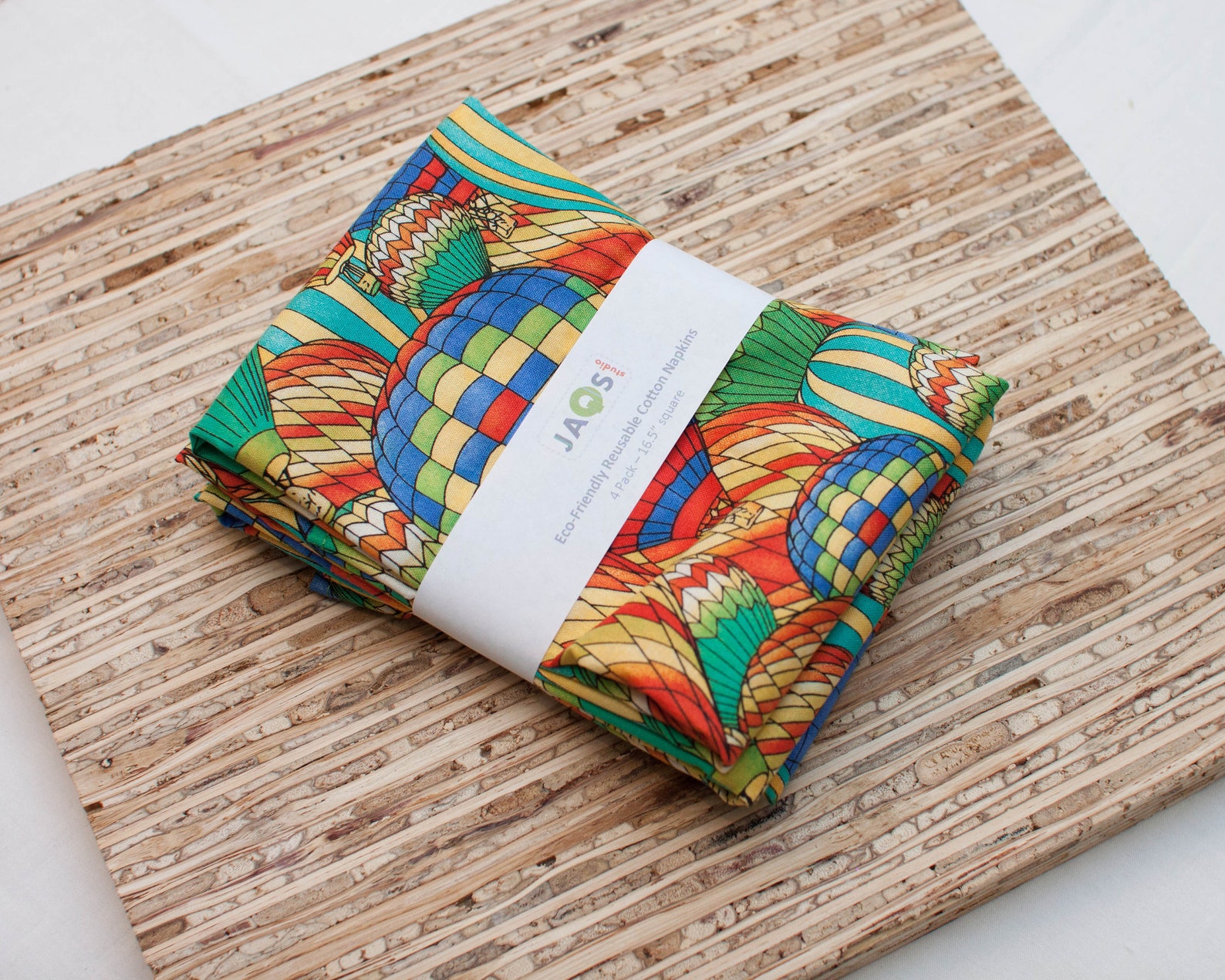 Large Cloth Napkins - Set of 4 - (N8222) - Hot Air Balloon Colorful ...
