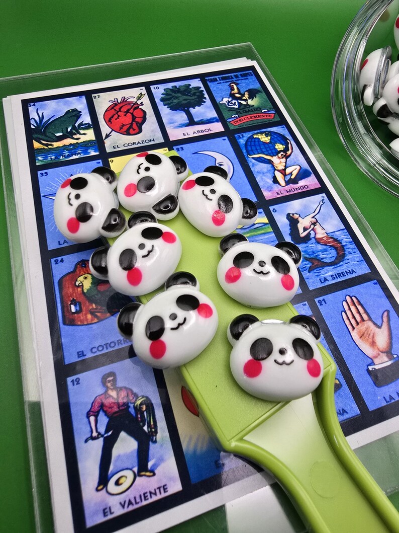 Magnetic Loteria Chips - Panda Face (50 Count) - Etsy