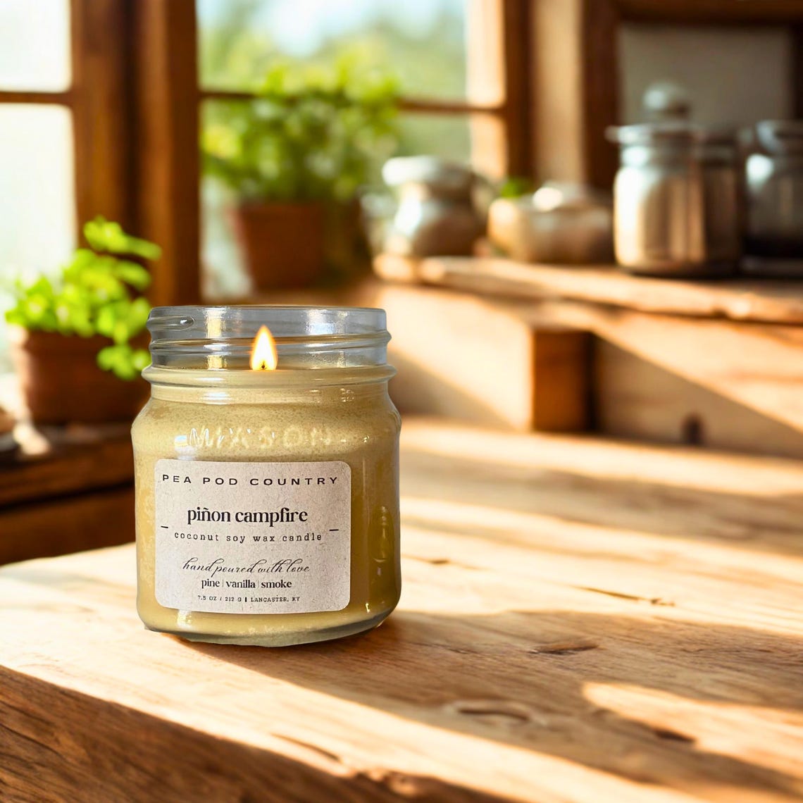 Piñon Campfire Candle: Pine, Smoke & Cedar Scented Soy Wax - Etsy