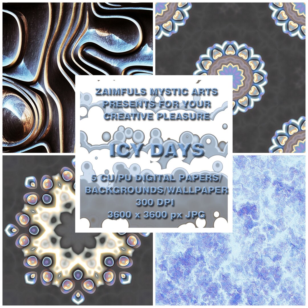 Icy Days - Digital Papers/backgrounds/wallpapers - Etsy