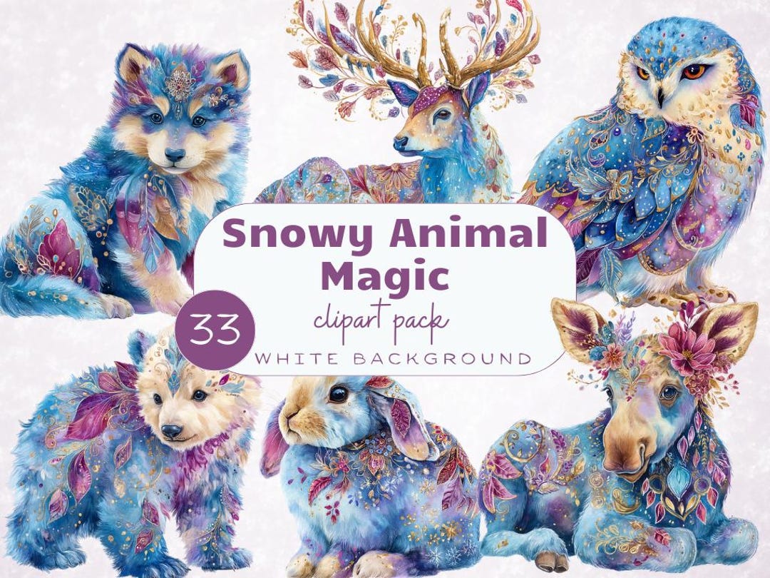 Forrest Animals Nursery Posters - Winter Woodland Animal Wall Art Print ...