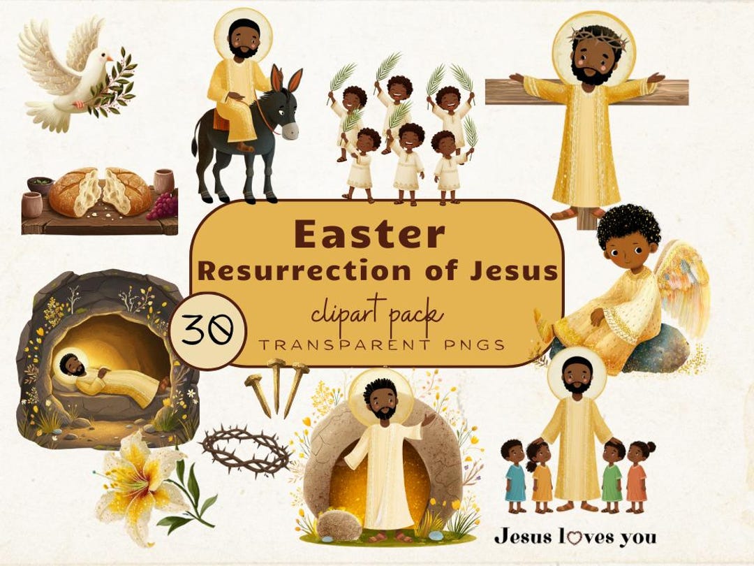 Bible Story Clipart - Easter Jesus Resurrection PNG | Sunday School ...