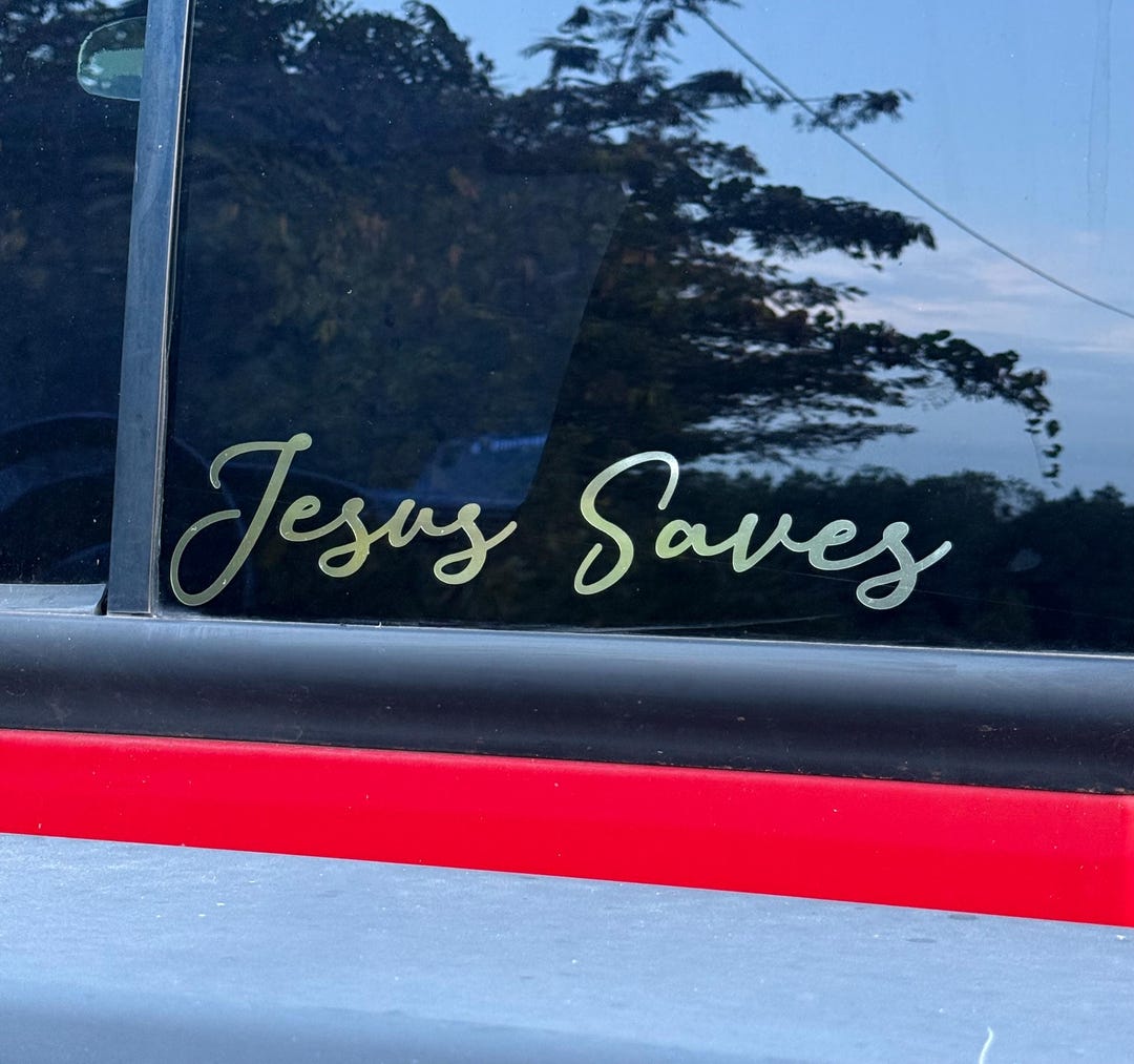 Jesus Saves Sticker | Car Decal | Christian| Vinyl Sticker - Etsy